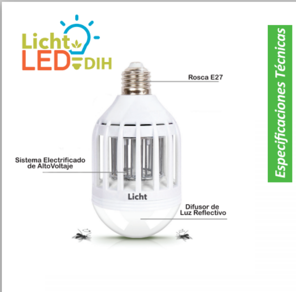 Bombillo Mata Zancudo 9W 6500K Luz Blanca (DIH). Tienda Coopeguanacaste